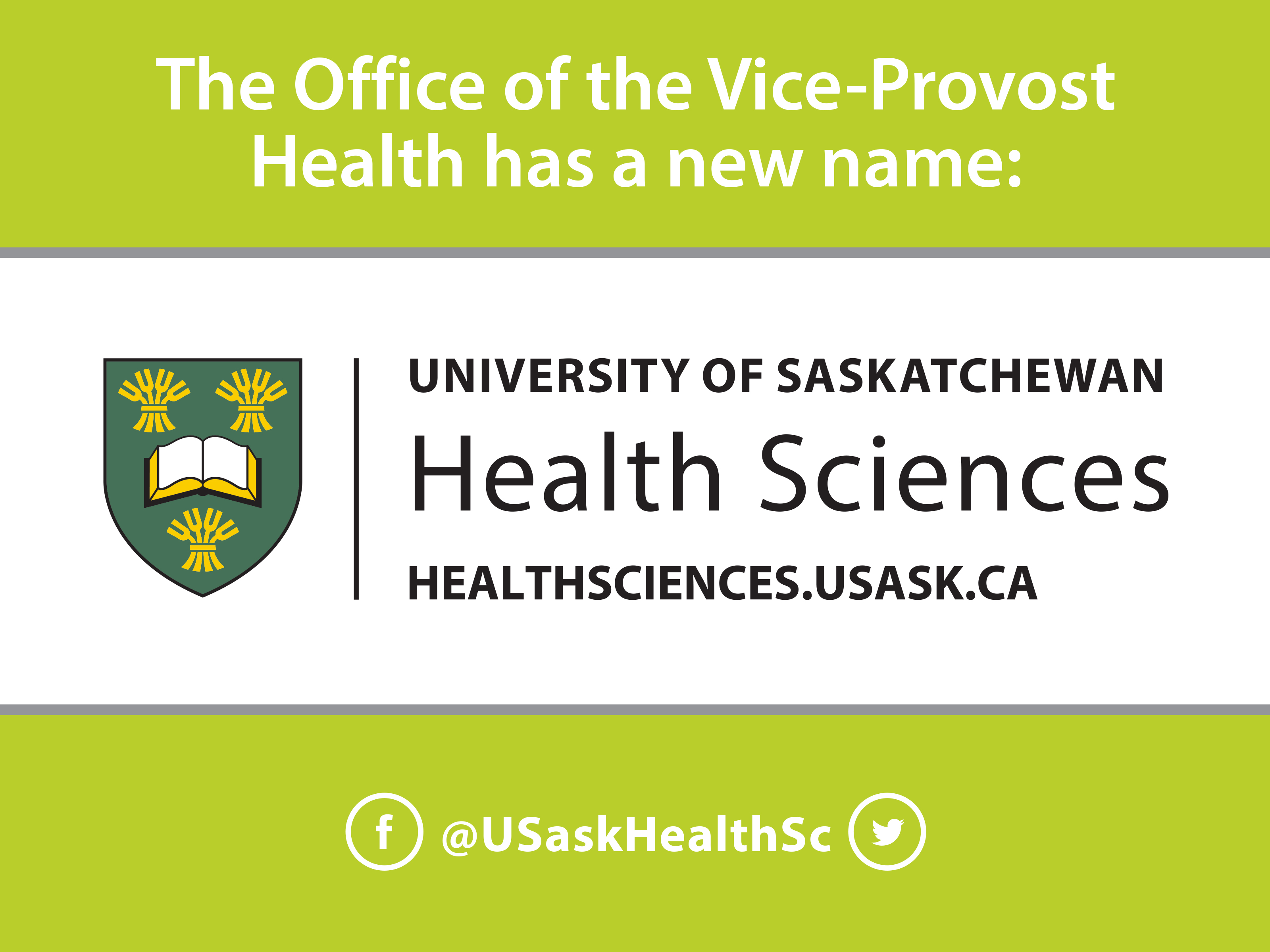 The USask Office of the Vice Provost Health has a new name - USask ...